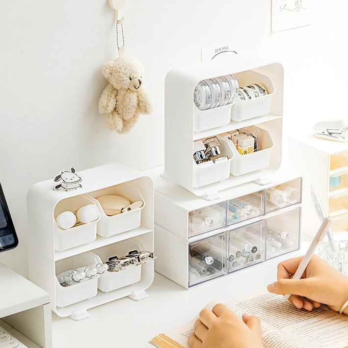 11-grid Pull-out Storage Box Drawer Type Desktop Organizer Jewelry ...