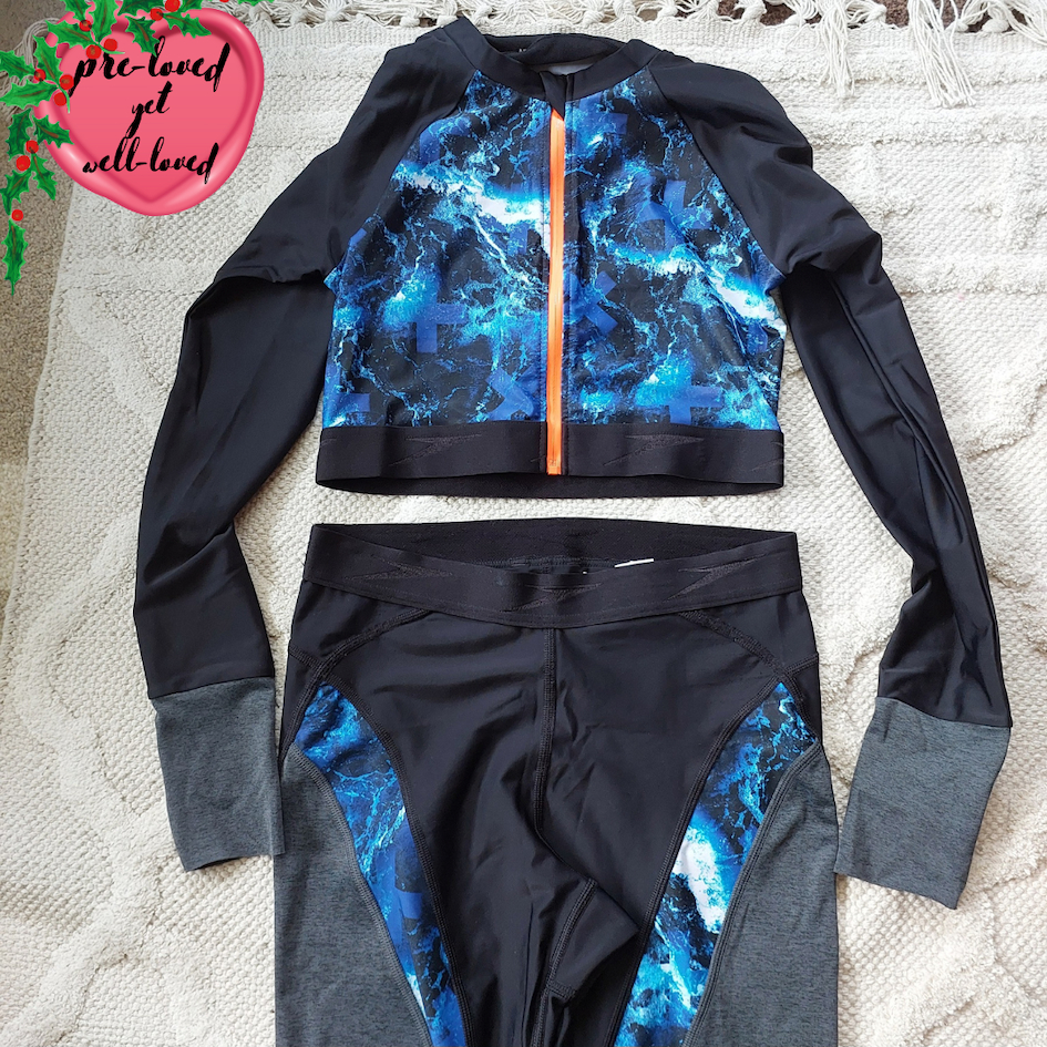 PRE-LOVED yet WELL-LOVED!! Speedo Rash Guard and Wet Pants Set | Shopee ...