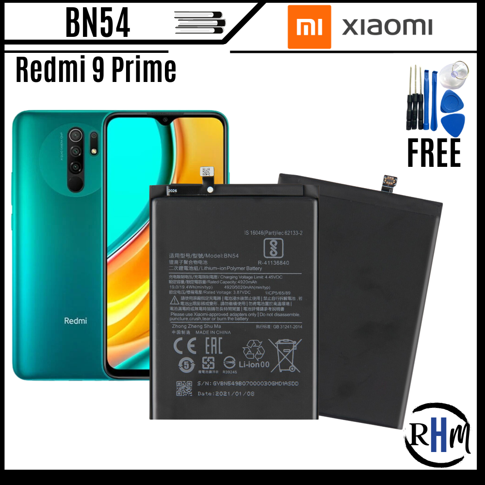 RED MI 9 Prime Battery model BN54 (4920mAh) | Shopee Philippines