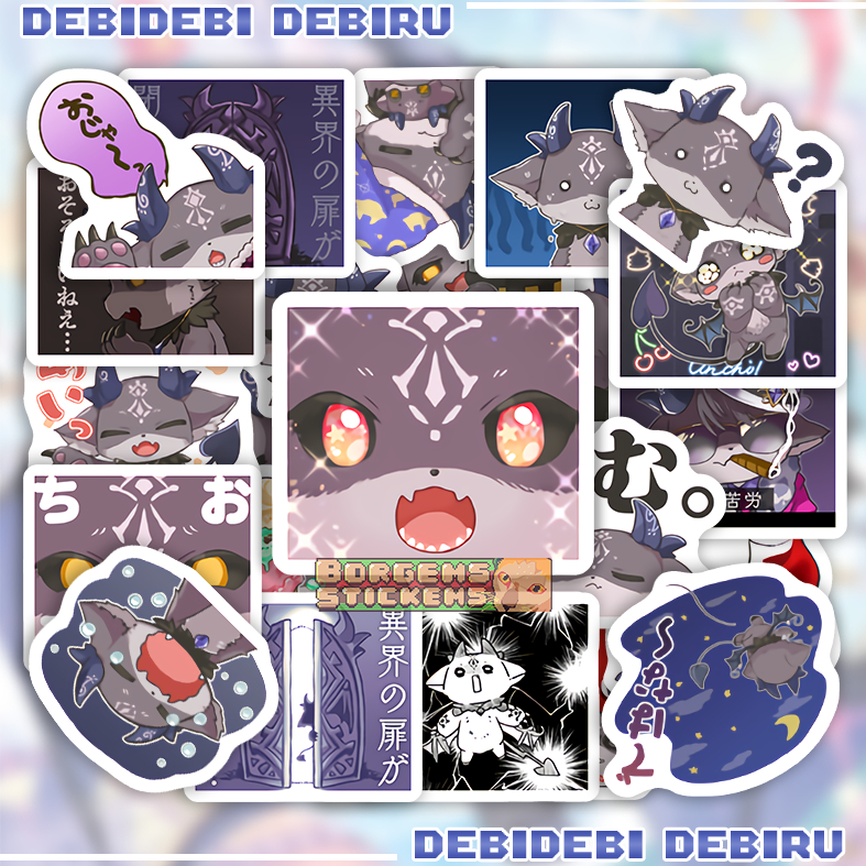 【24pcs】Debidebi Debiru's Scary emoji sticker sets - Vinyl Waterproof ...