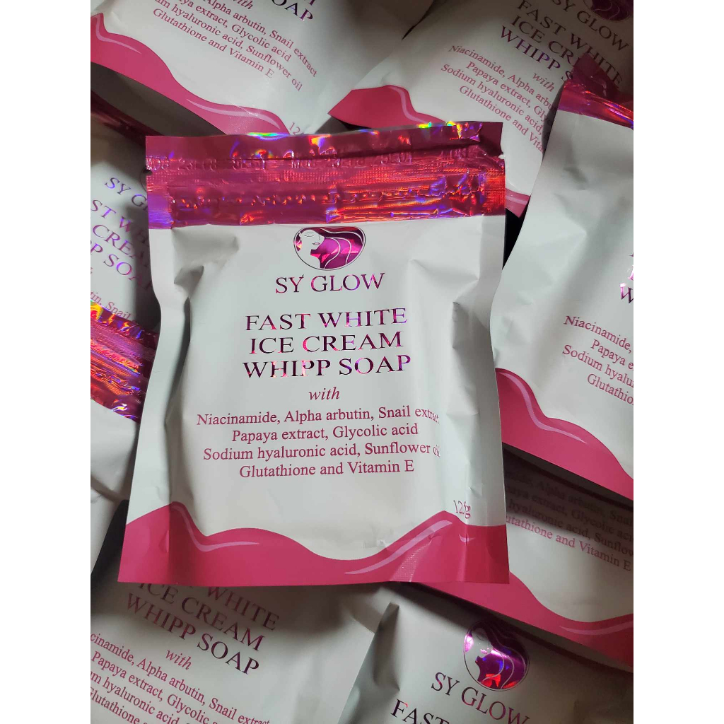 SY Glow Fast White Ice Cream Whipp Soap 125g | Shopee Philippines