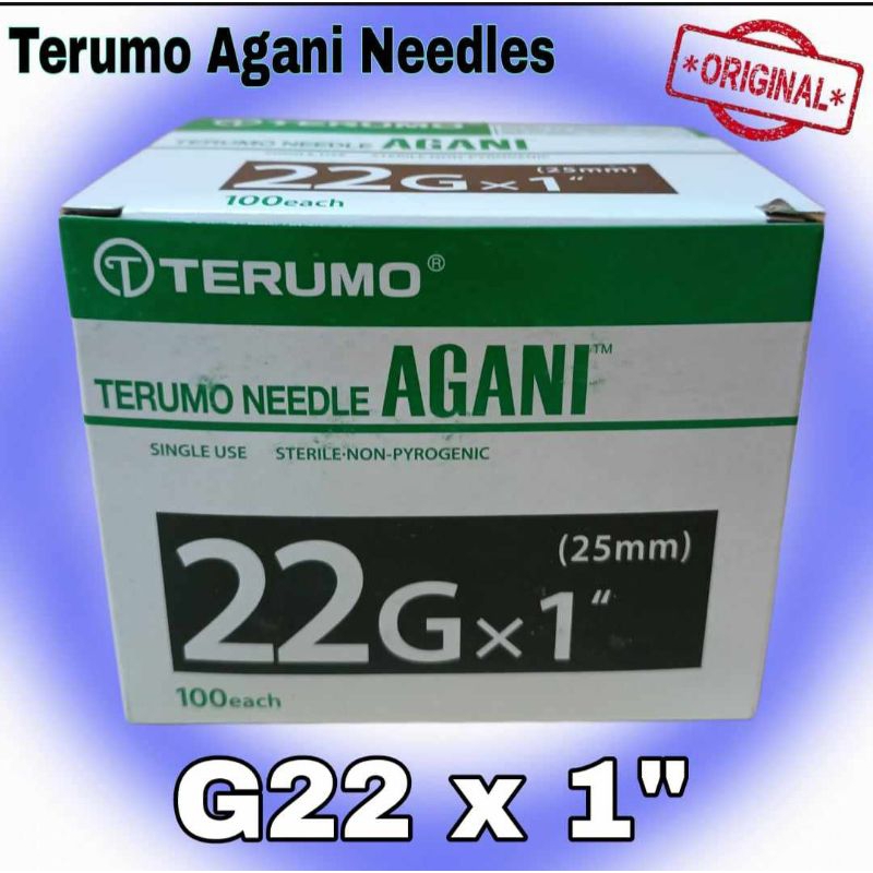Terumo Agani Needle G18 to G27 (ALL SIZES AVAILABLE 100pcs/ BOX)ORIGINAL | Shopee Philippines