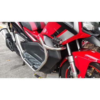 HONDA ADV 160 Half Crash Guard 304 STAINLESS STEEL Motorcycle Armor Crashguard ADV 160 MOTO DEF ...