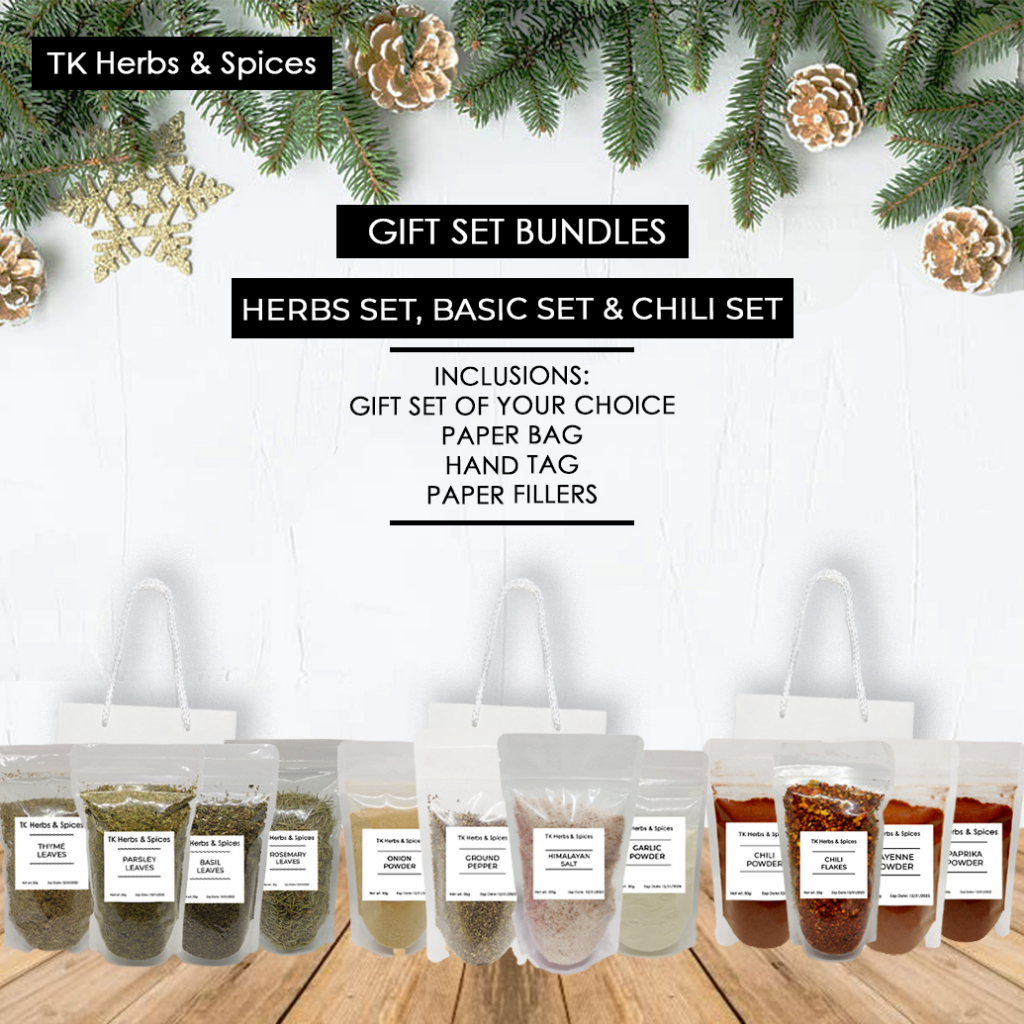 GIFT SET BUNDLES/ Herbs Set, Basic Set & Chili Set/ with Paper bag, Handtag & Paper Fillers ...