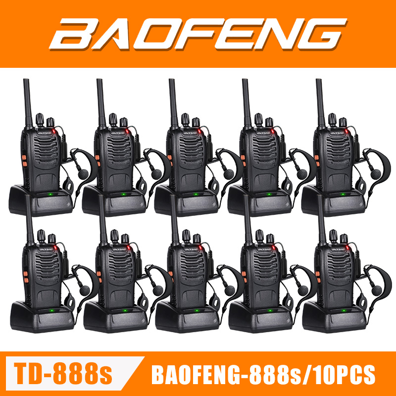 Baofeng 888s 5w Set Of 10 Cignus Two Way Radio Walkie Talkie Long Range Handset Radio Interphone ...