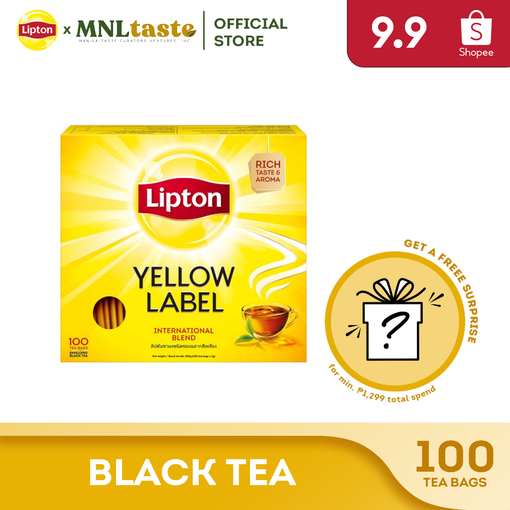 Lipton Yellow Label Black Tea 100 Enveloped Tea Bags | Shopee Philippines