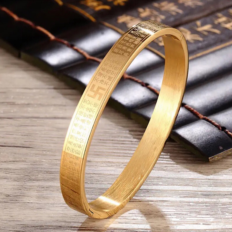 Heart Sutra Bangle Bracelets For Trading Financial Fortunes Enhance ...