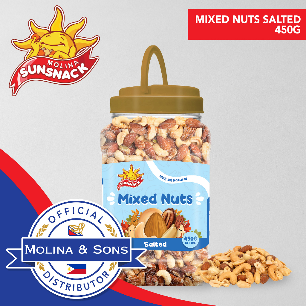 Sunsnack Mixed Nuts Salted 450g | Shopee Philippines