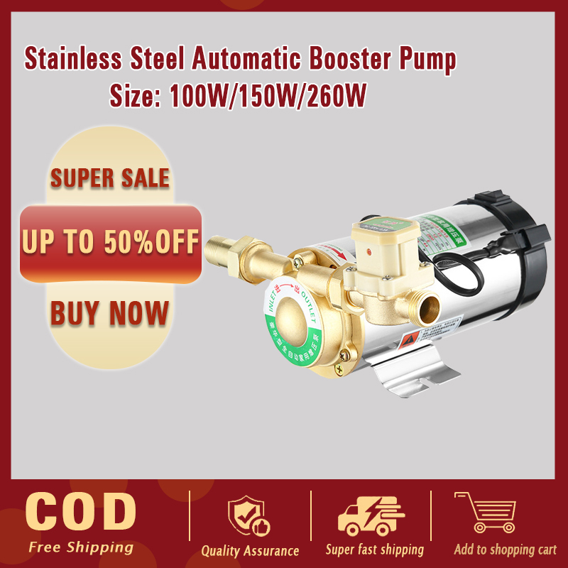 Automatic Water Booster Pump 220V 60HZ 100W Home Shower Washing Machine ...