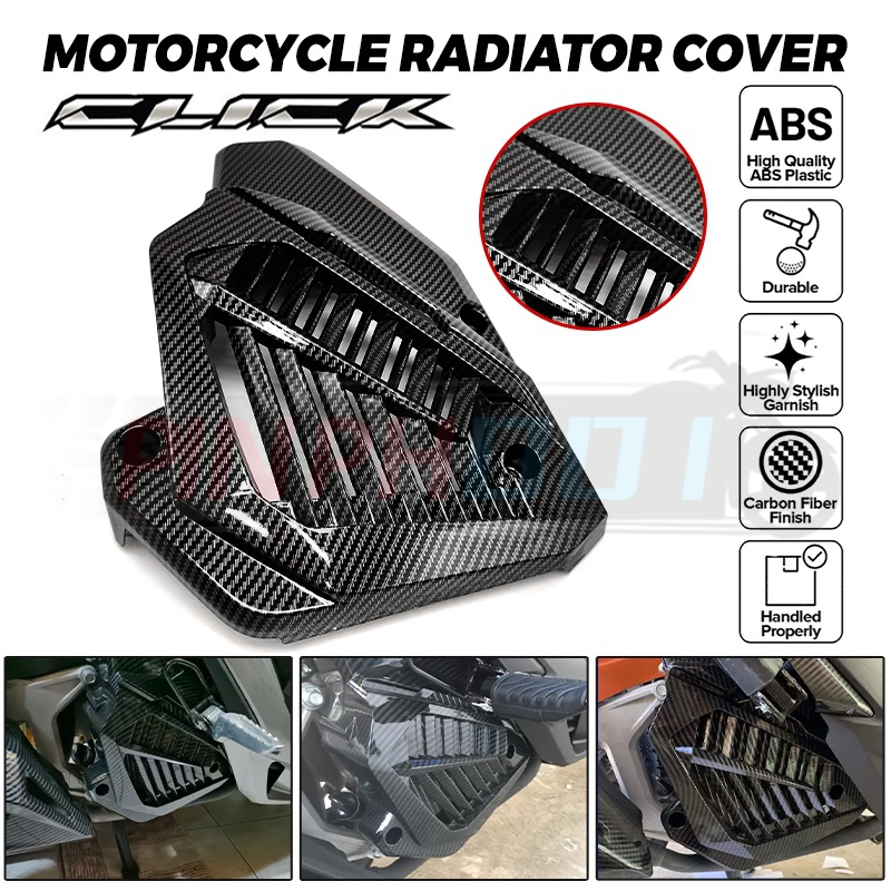 Motorcycle Radiator Cover For HONDA CLICK 125i/150i V2 Carbon design ...