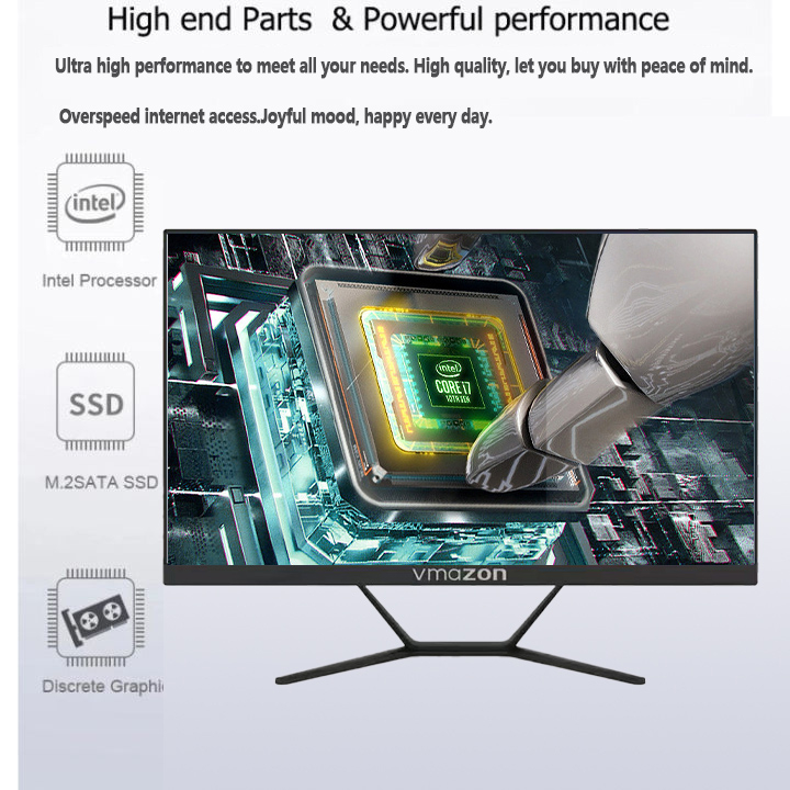 24 Inch Intel i7 16+512GB All In One Pc Desktop Voor Gaming Large ...