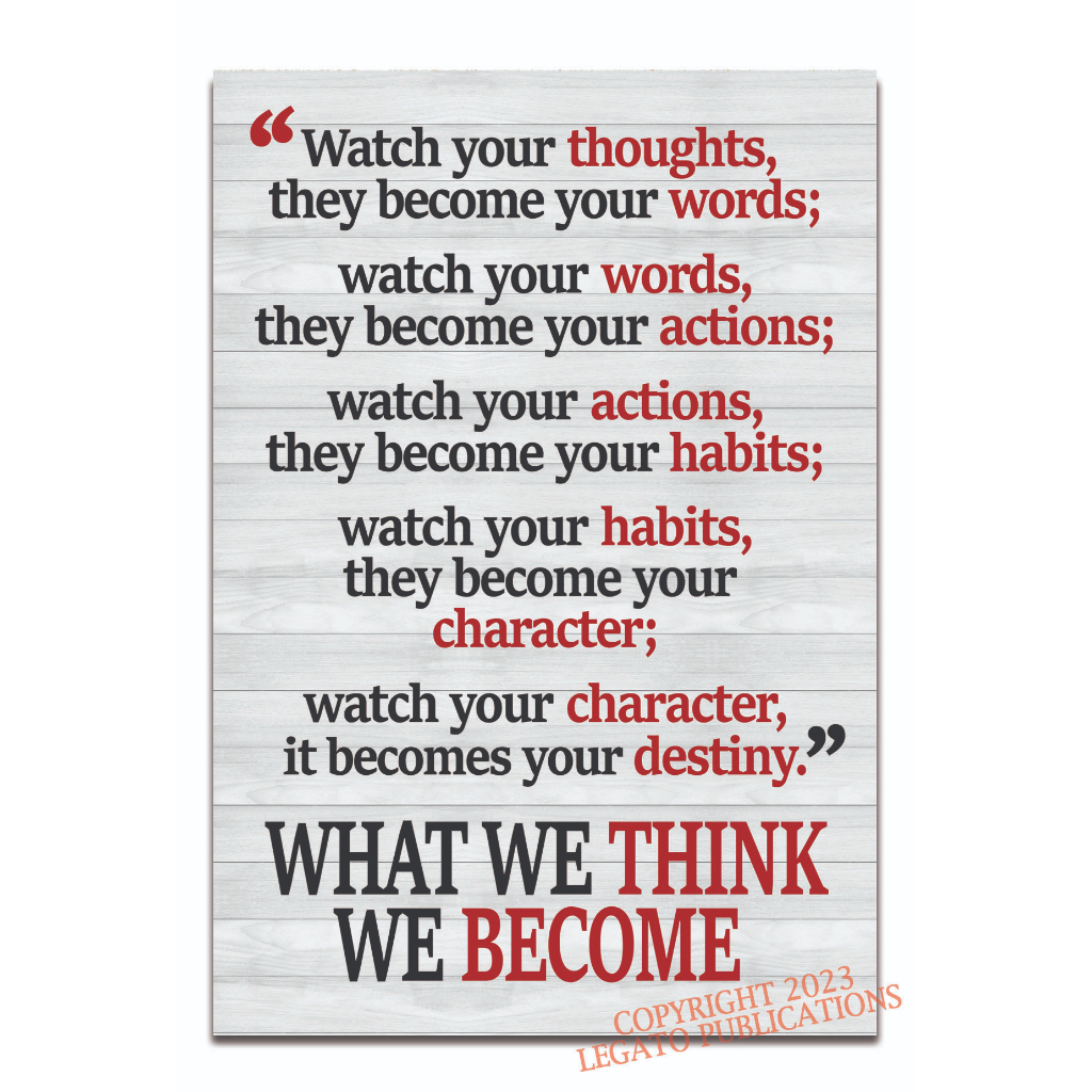 Wall Decor Home Decor Watch Your Thoughts Wood Sign Motivational ...