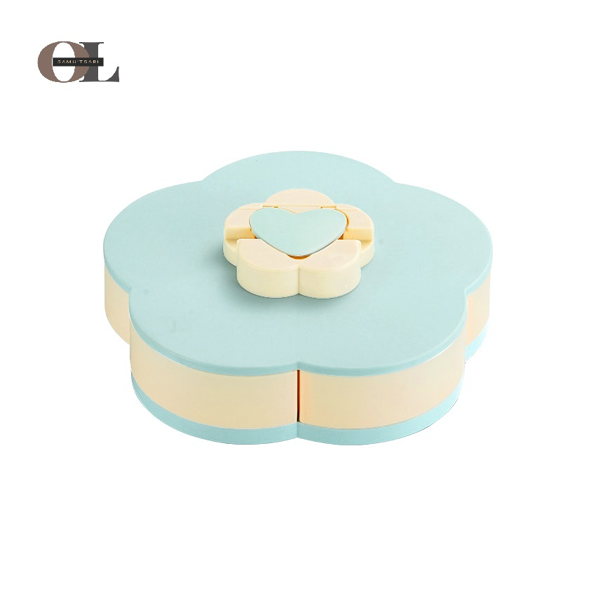 Rotating Snack Box Flower Design Food Storage | Shopee Philippines