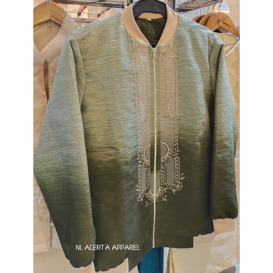 UNISEX MODERN BOMBER JACKET BARONG FOR MEN AND WOMEN | Shopee Philippines