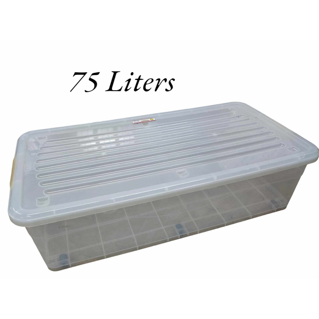 STORAGE BOX 35L,75L J&T Master box CLEAR Storage (1 ORDER 3PCS ONLY ...