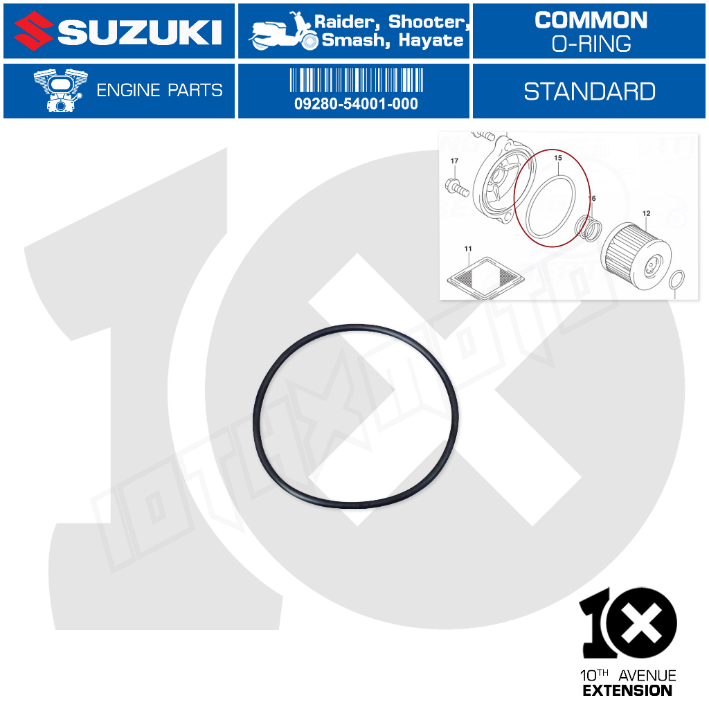 10THX Suzuki Genuine Common Oil Filter 09280-54001-000 for Gixxer ...