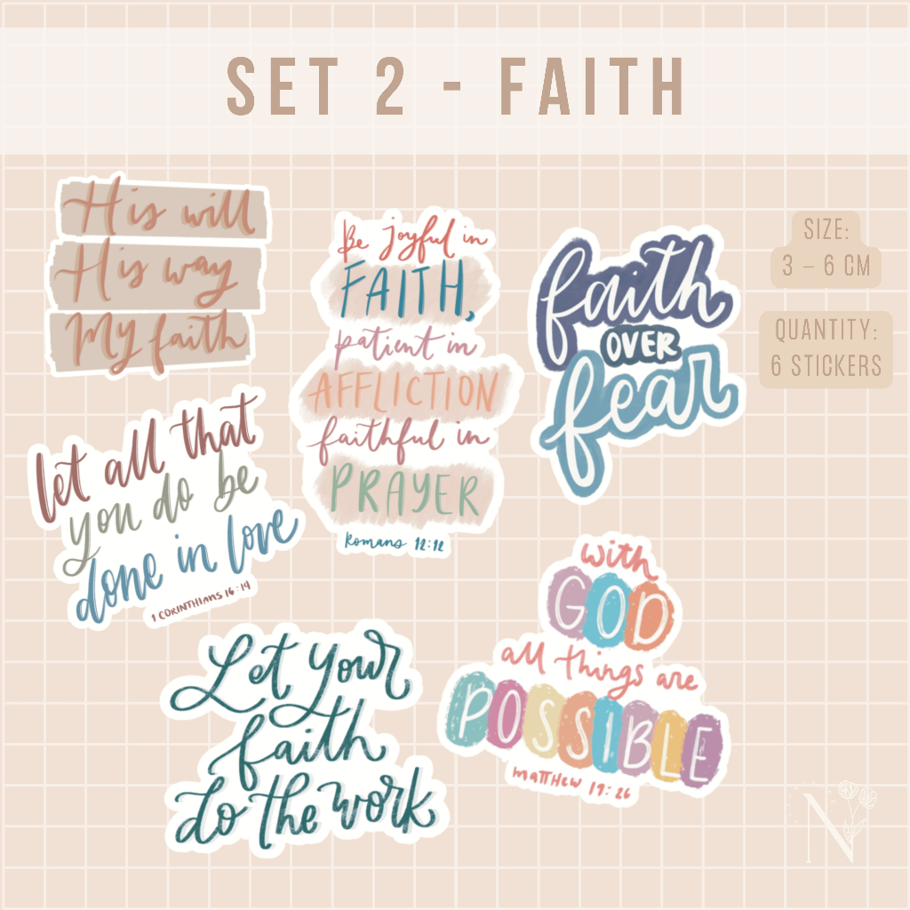 Faith Bible Verses Sticker Pack | Motivational Stickers | Vinyl ...