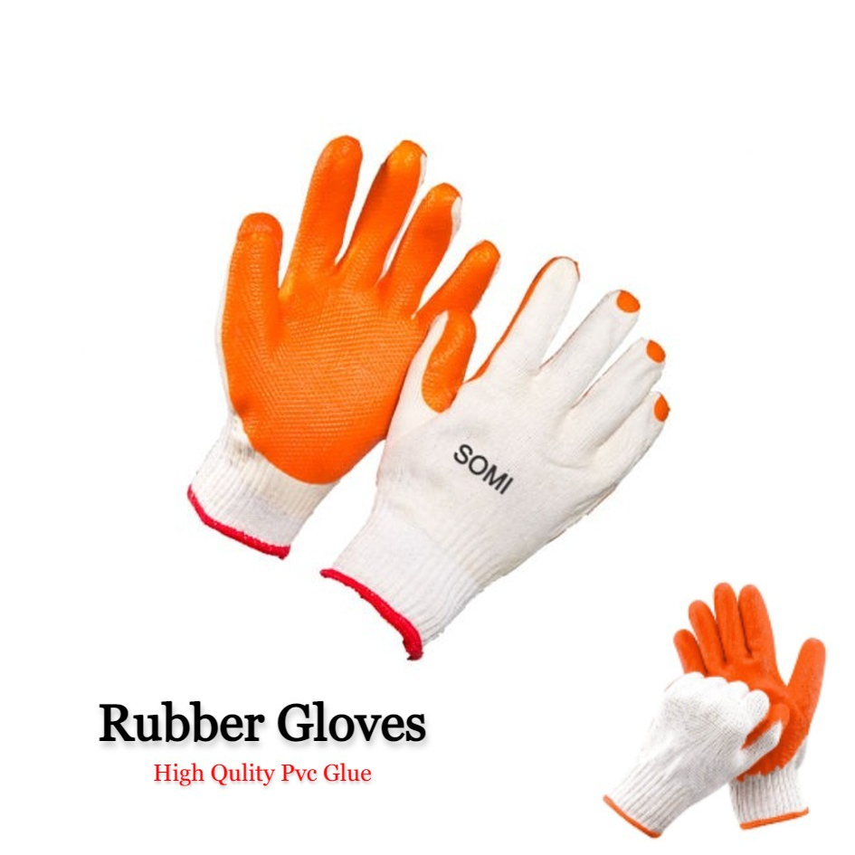 (Per Doz/12Pairs) RUBBER GLOVES / COTTON GLOVES (HEAVYDUTY) FOR ...