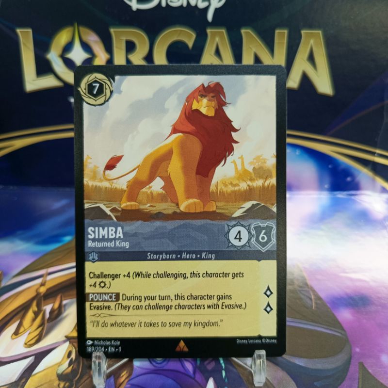 Simba #189/204 - TCG Disney Lorcana The First Chapter Rare | Shopee ...