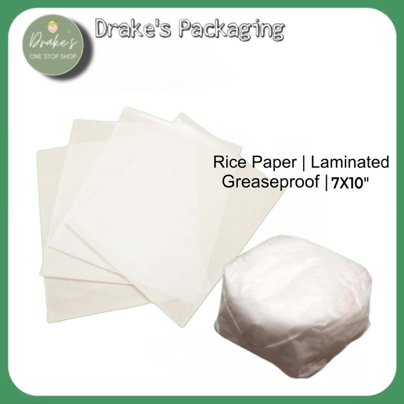 7X10” Laminated Rice Paper | Greaseproof | foodLiner Approx 100pcs per ...