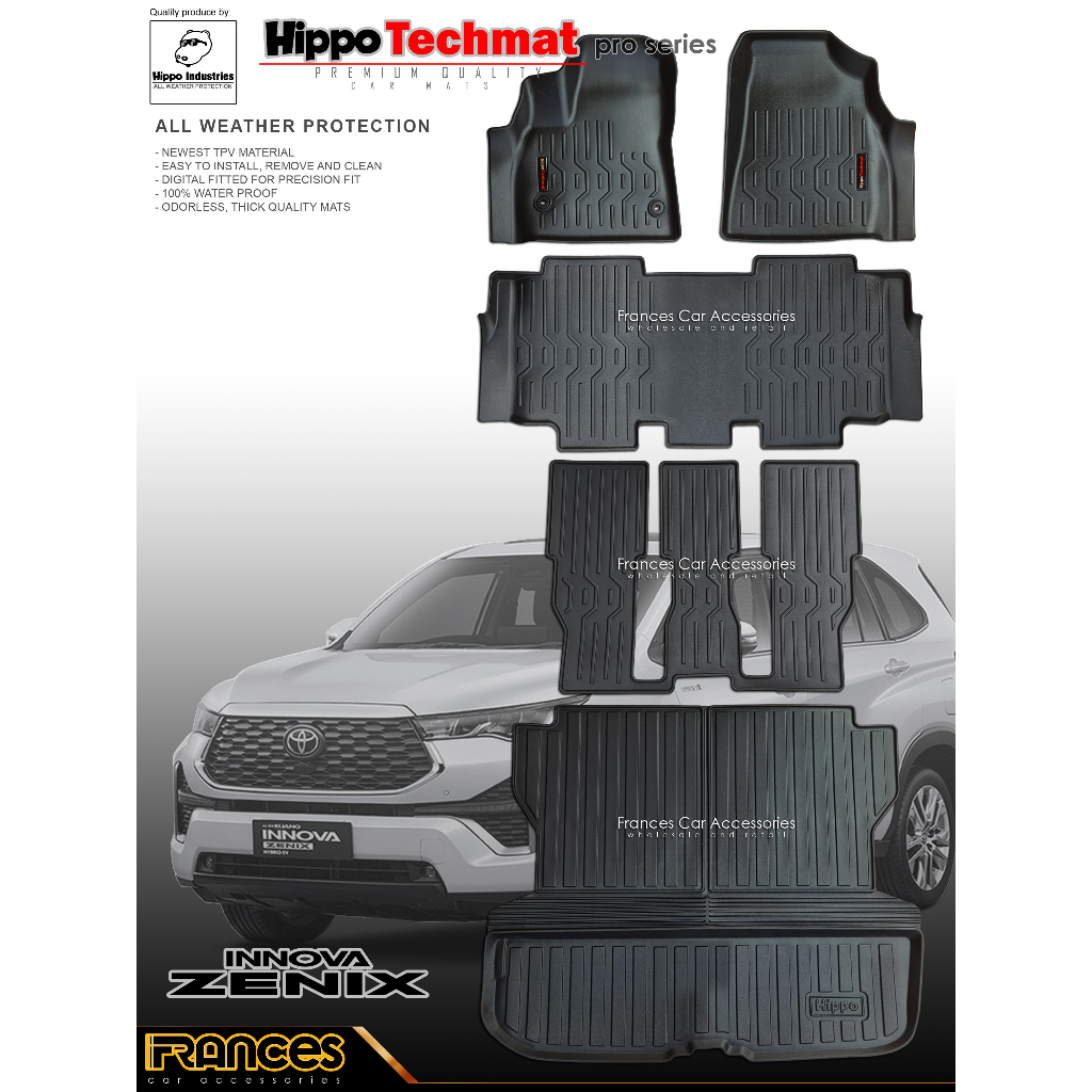 Toyota Zenix 2023-2026 Hippo Brand Pro Series Deep Dish Floor Matting ...