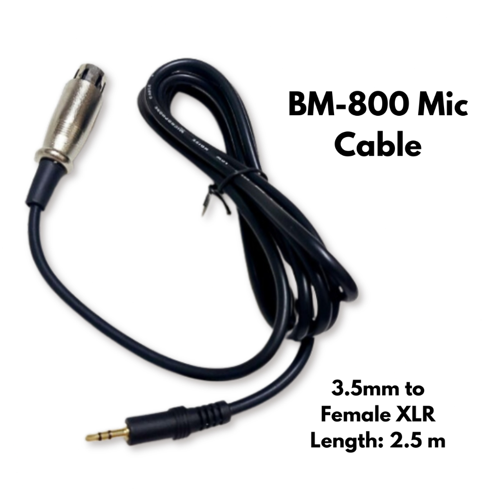 XLR CABLE FOR BM800 MICROPHONE 3.5mm to Female XLR Cable | Shopee ...