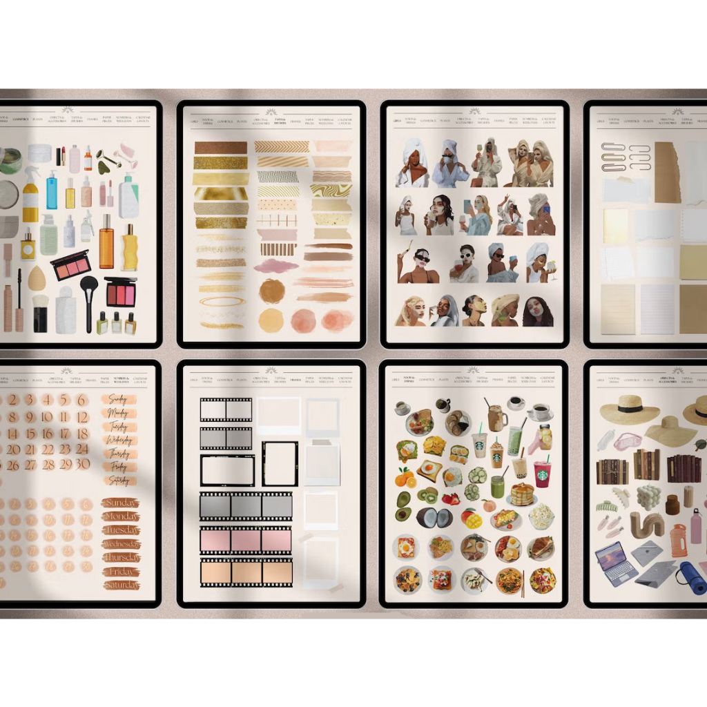 Digital Planner Stickers | That Girl Aesthetic Digital Sticker | Pre ...