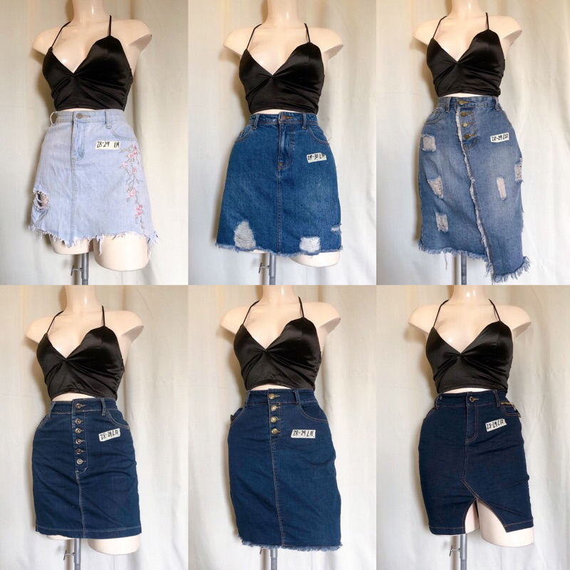 MINI AND MIDI DENIM SKIRT COLLECTION | Shopee Philippines