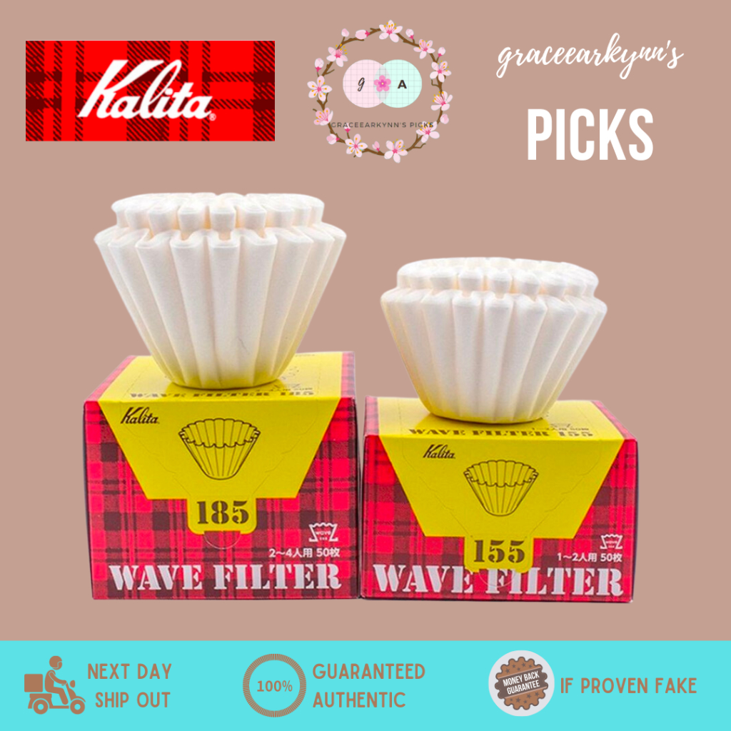 Kalita Coffee Filter Wave Series White 155 | 185 (50/100pcs) | Shopee Philippines