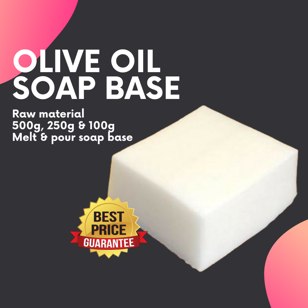 OLIVE OIL SOAP BASE (500g/250g/100g) MELT & POUR GLYCERIN SOAP BASE DIY ...