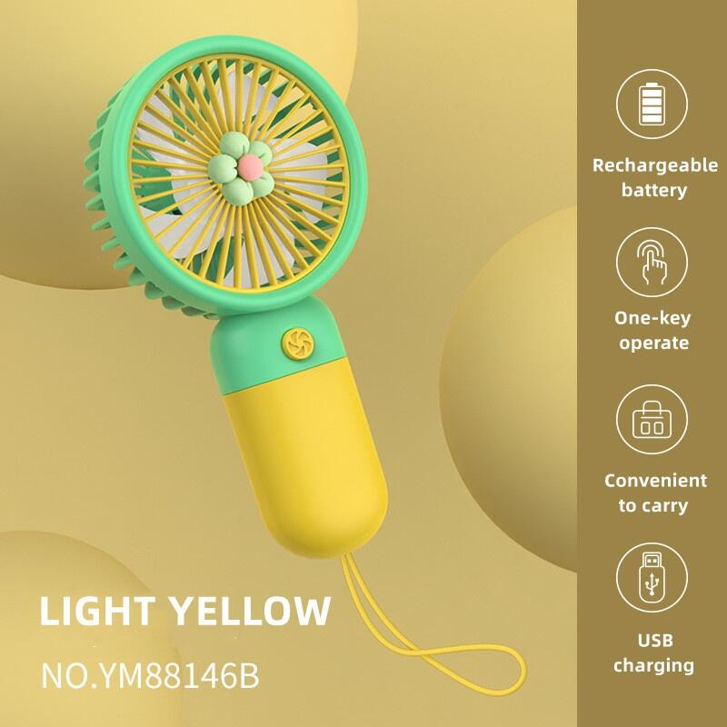 Small Fan Handheld Mini Portable Electric Fan Rechargeable USB Charging ...