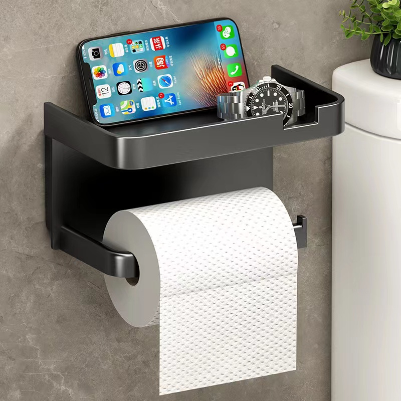 Bathroom Toilet Paper Holder Roll Tissue Box Wall Mounted Holder Hotel ...