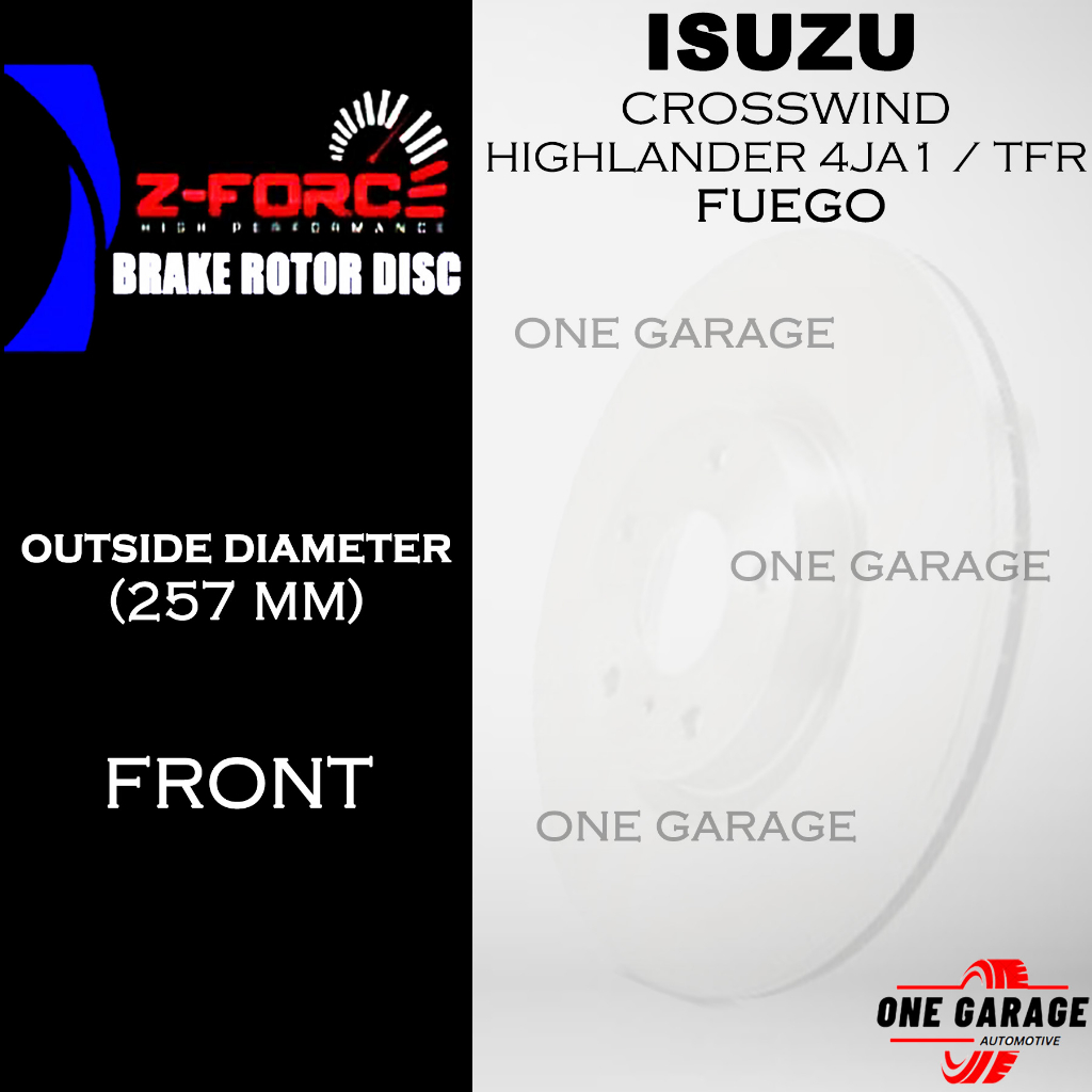 Disc Brake Rotor For ISUZU CROSSWIND, HIGHLANDER 4JA1 / TFR, FUEGO ...