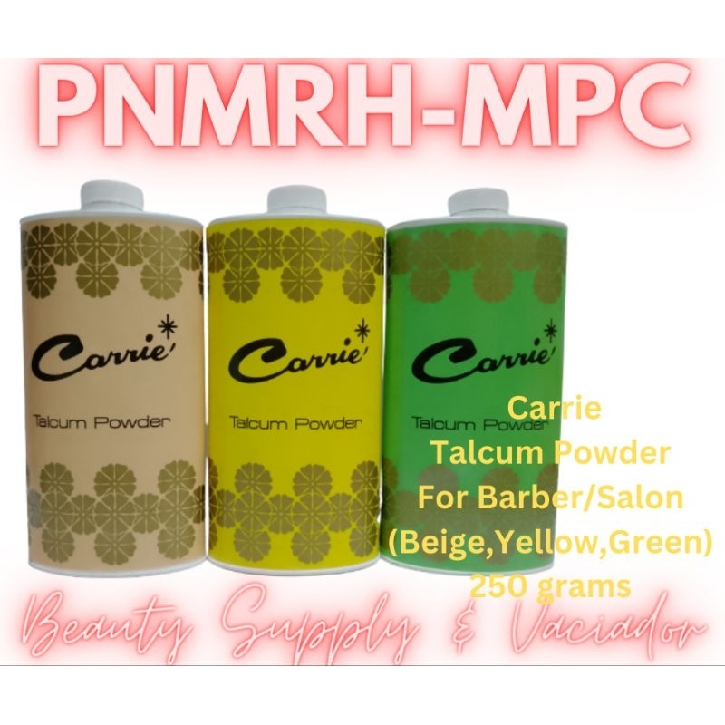 Carrie Talcum Powder For Barber/Salon Beige,Yellow,Green (250 grams ...