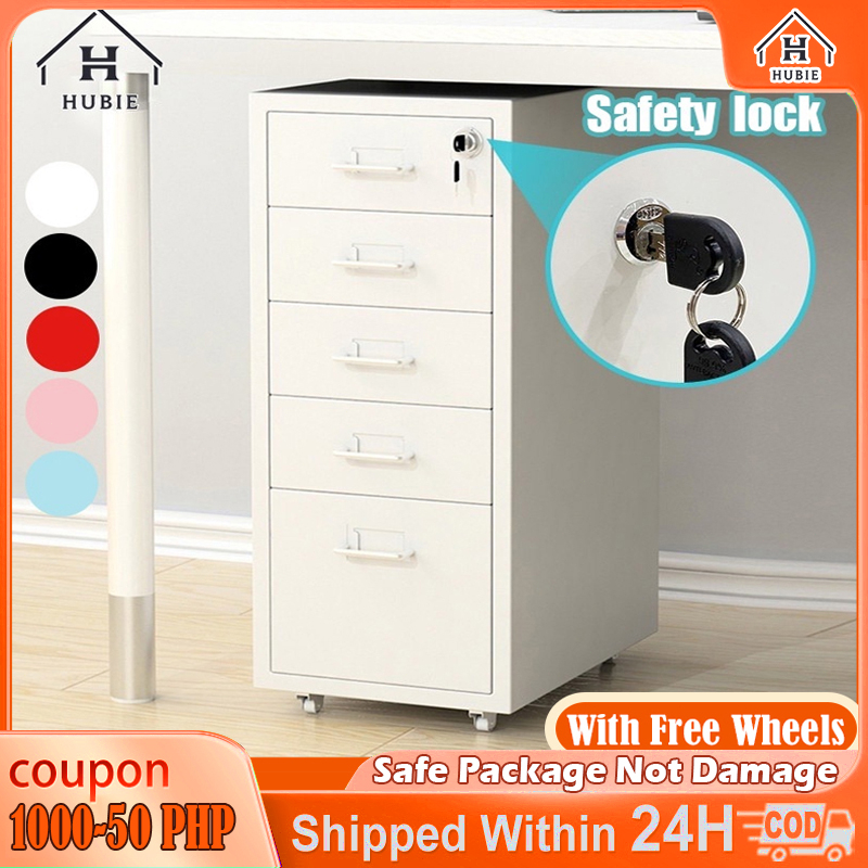 Lockable 3/5/6 Layers Metal Drawer Unit Home Office Drawers Storage ...