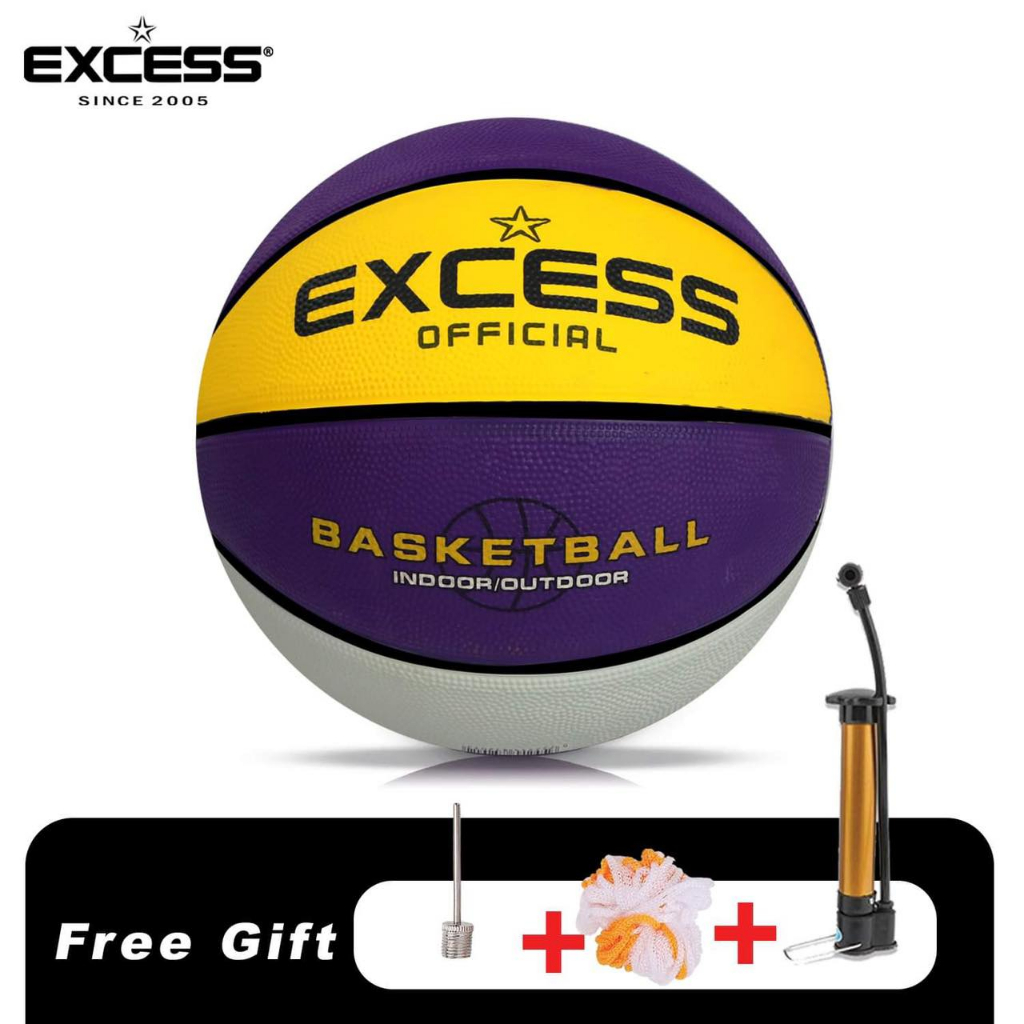 Excess Original basketball size 7 rubber indoor/outdoor with free pin ...