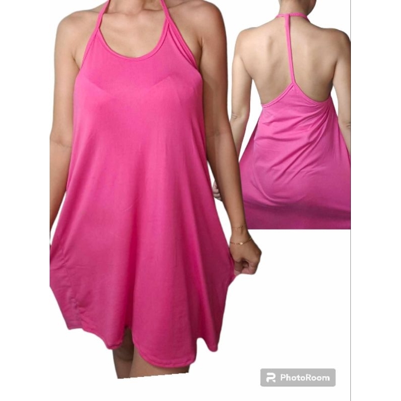 Plus Size Halter Dress Sexy Back Lxl2xl Shopee Philippines