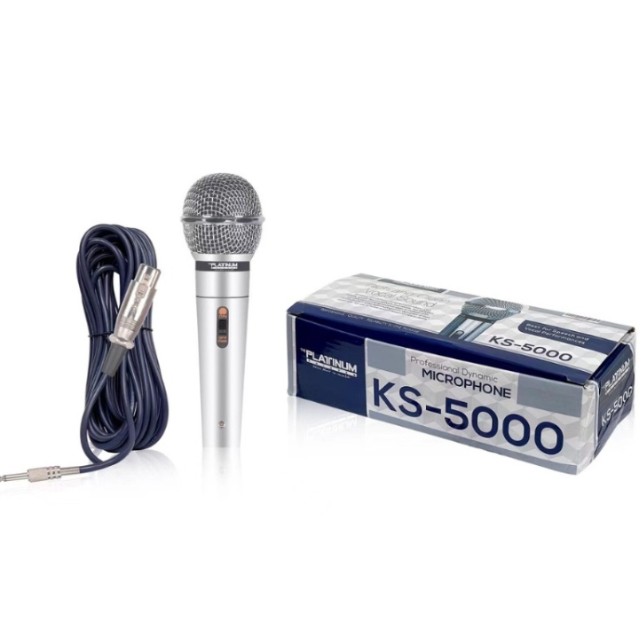 Speech and Vocal KS-5000 Platinum Heavy Duty Wired Microphone 5 Meters Professional Dynamic Best ...