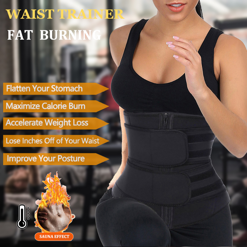 Women Fashion Waist Trainer Body Shaper Waist Trainer Shaper Belt Sauna ...