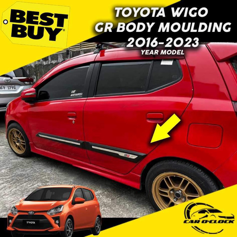 Toyota Wigo 2016 - 2023 GR Body Moulding | Shopee Philippines