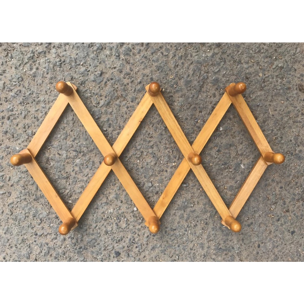 Vintage Wooden Peg Wall Rack Organizer | Shopee Philippines