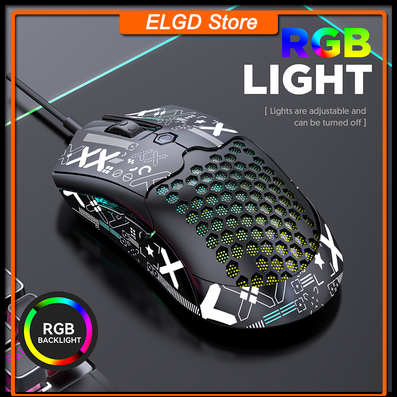 Ziyoulang M5 Wired Gaming Mouse 16 RGB Backlit Ultralight With ...
