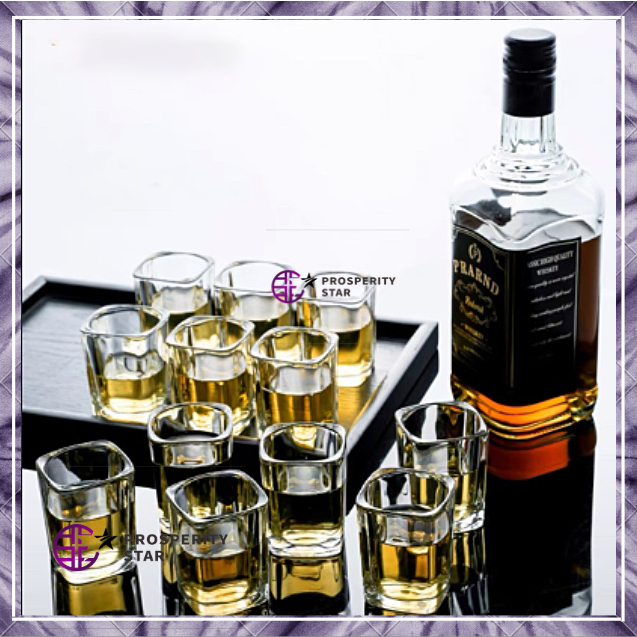 [12PCS & 6PCS] Square Shot Glass High Quality Glassware Drinkware ...