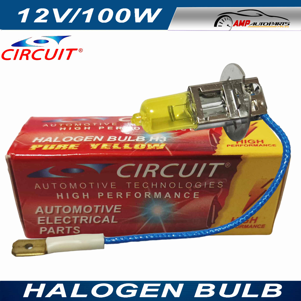 H3 CIRCUIT HALOGEN BULB 12V/100W PURE YELLOW | Shopee Philippines