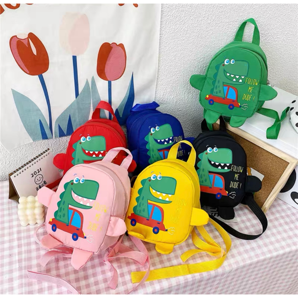 TS Kid's Kindergarten School Bags Mini Cartoon Dinosaur Shoulder ...