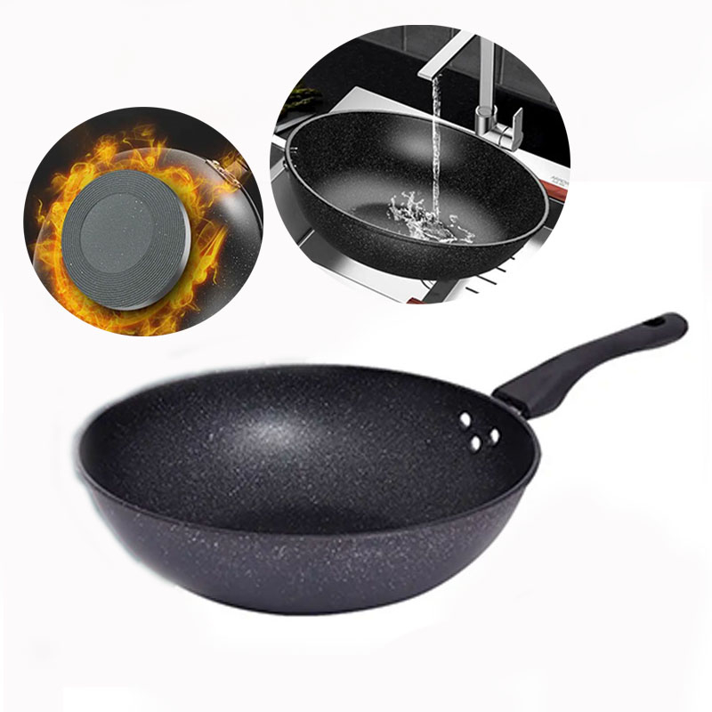 30cm Black Frying Cooking Pan Kitchen Cooking Supplies | Shopee Philippines