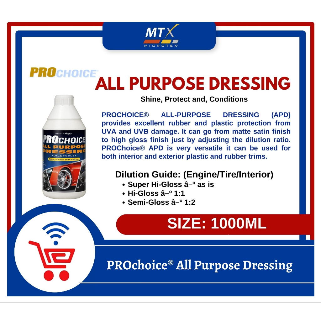 Microtex MTX Prochoice All Purpose Dressing (1L) | Shopee Philippines