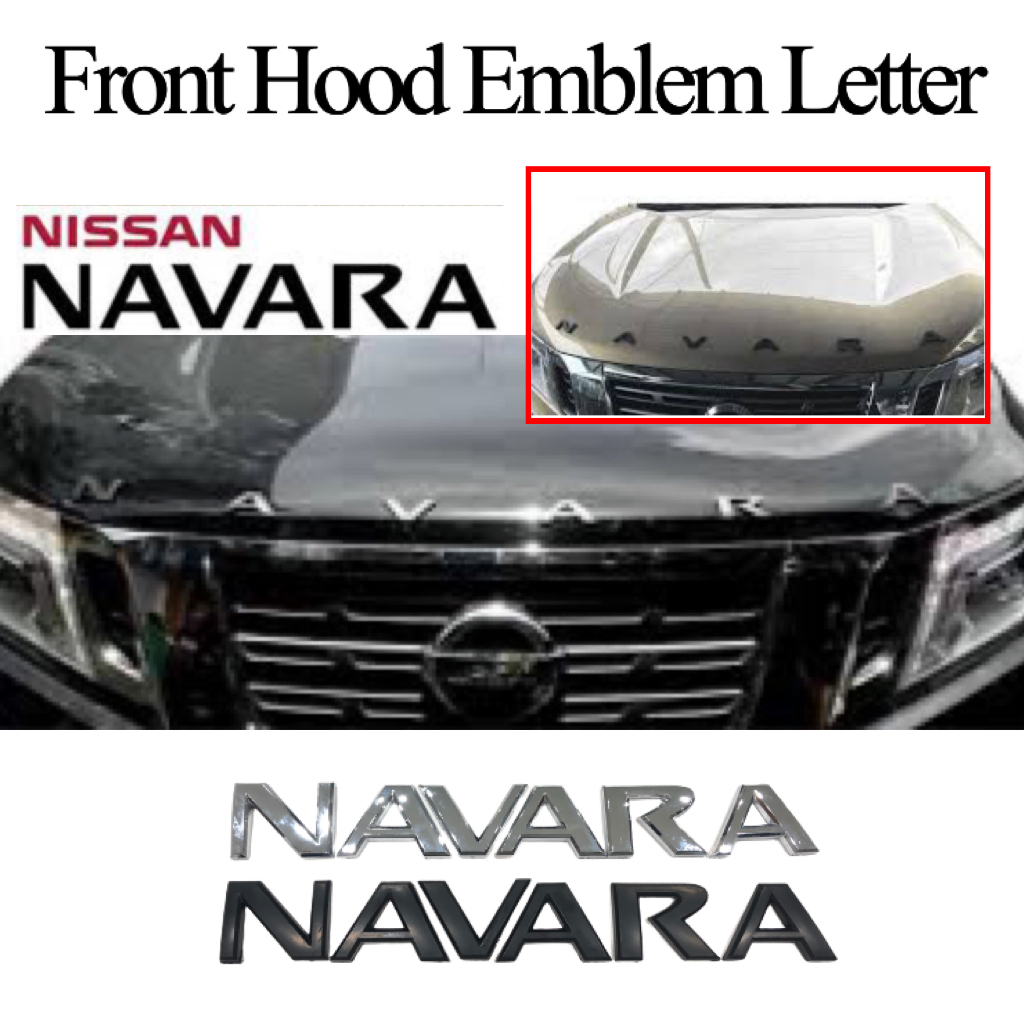 CPO NISSAN NAVARRA Letters Car Auto Front Hood Emblem Badge Sticker ...
