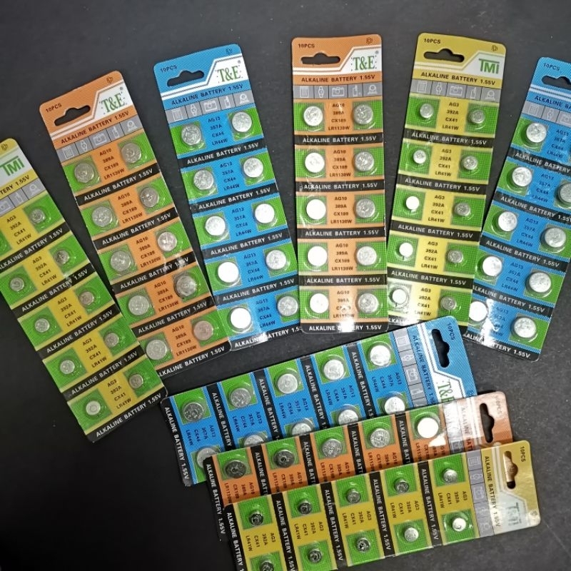 ALKALINE BATTERY 1.55V (AG3, AG10, AG13) BOTTON BATTERY | Shopee ...