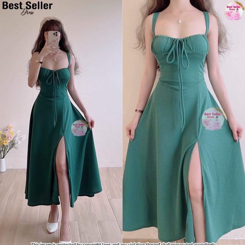 BSD BEST SELLER DRESS COURTNEY VINTAGE MAXI BUSTIER DRESS | Shopee ...